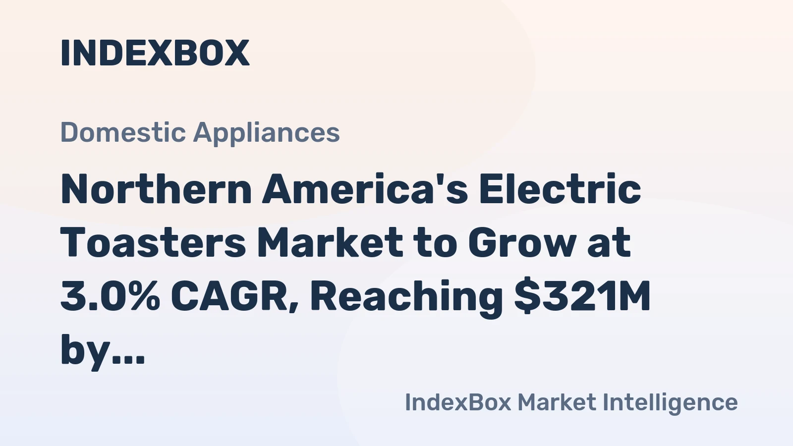 Northern America's Electric Toasters Market to Grow at 3.0% CAGR, Reaching $321M by 2035