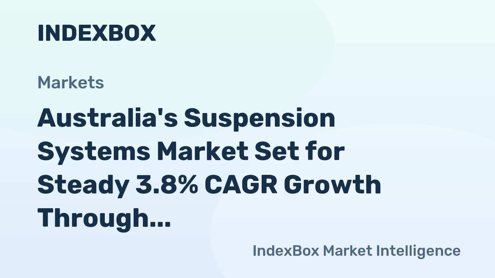 Australia's Suspension Systems Market Set for Steady 3.8% CAGR Growth Through 2035