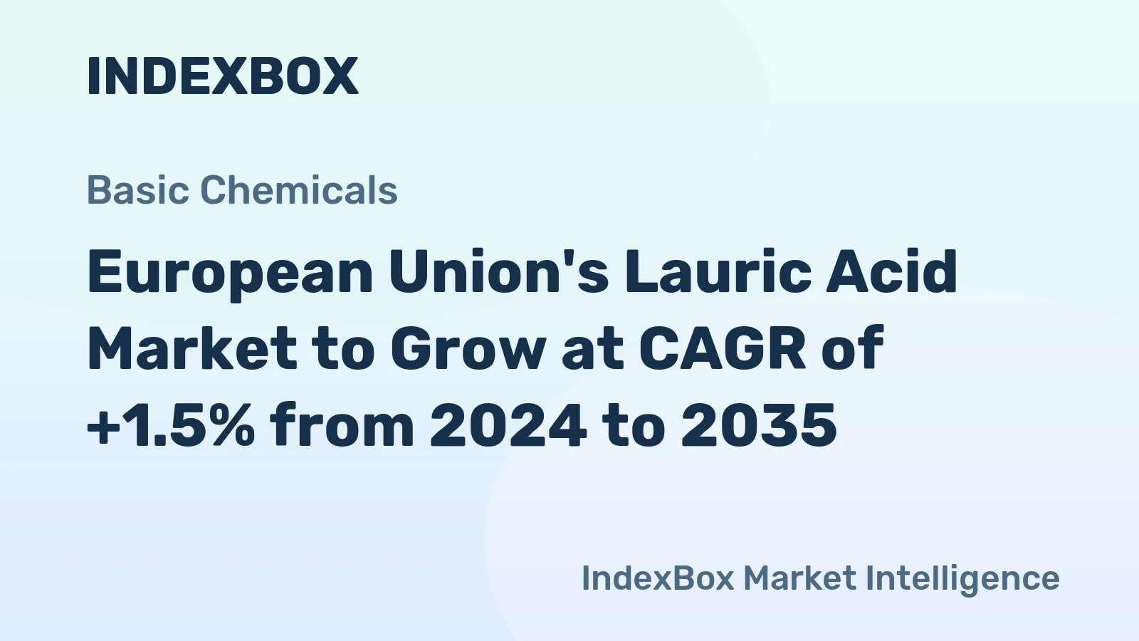 European Union's Lauric Acid Market to Grow at CAGR of +1.5% from 2024 to 2035