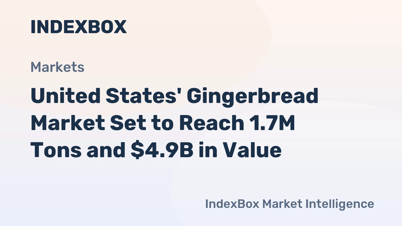 United States' Gingerbread Market Set to Reach 1.7M Tons and $4.9B in Value