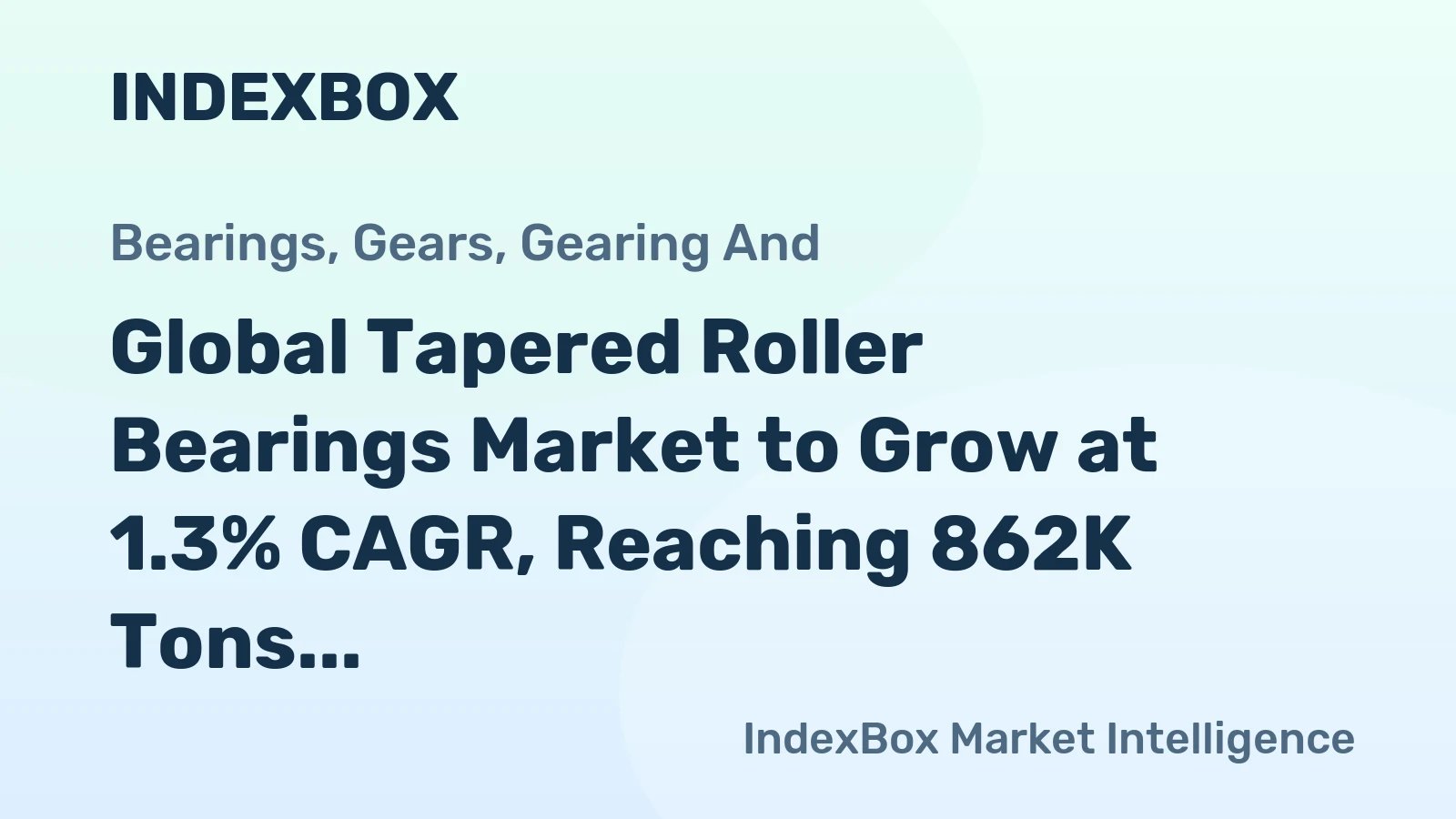 Global Tapered Roller Bearings Market to Grow at 1.3% CAGR, Reaching 862K Tons by 2035