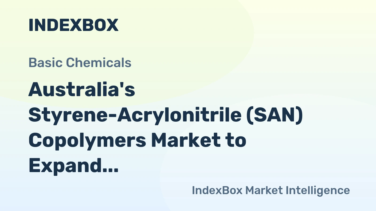 Australia's Styrene-Acrylonitrile (SAN) Copolymers Market to Expand with +0.7% CAGR Over Next Decade