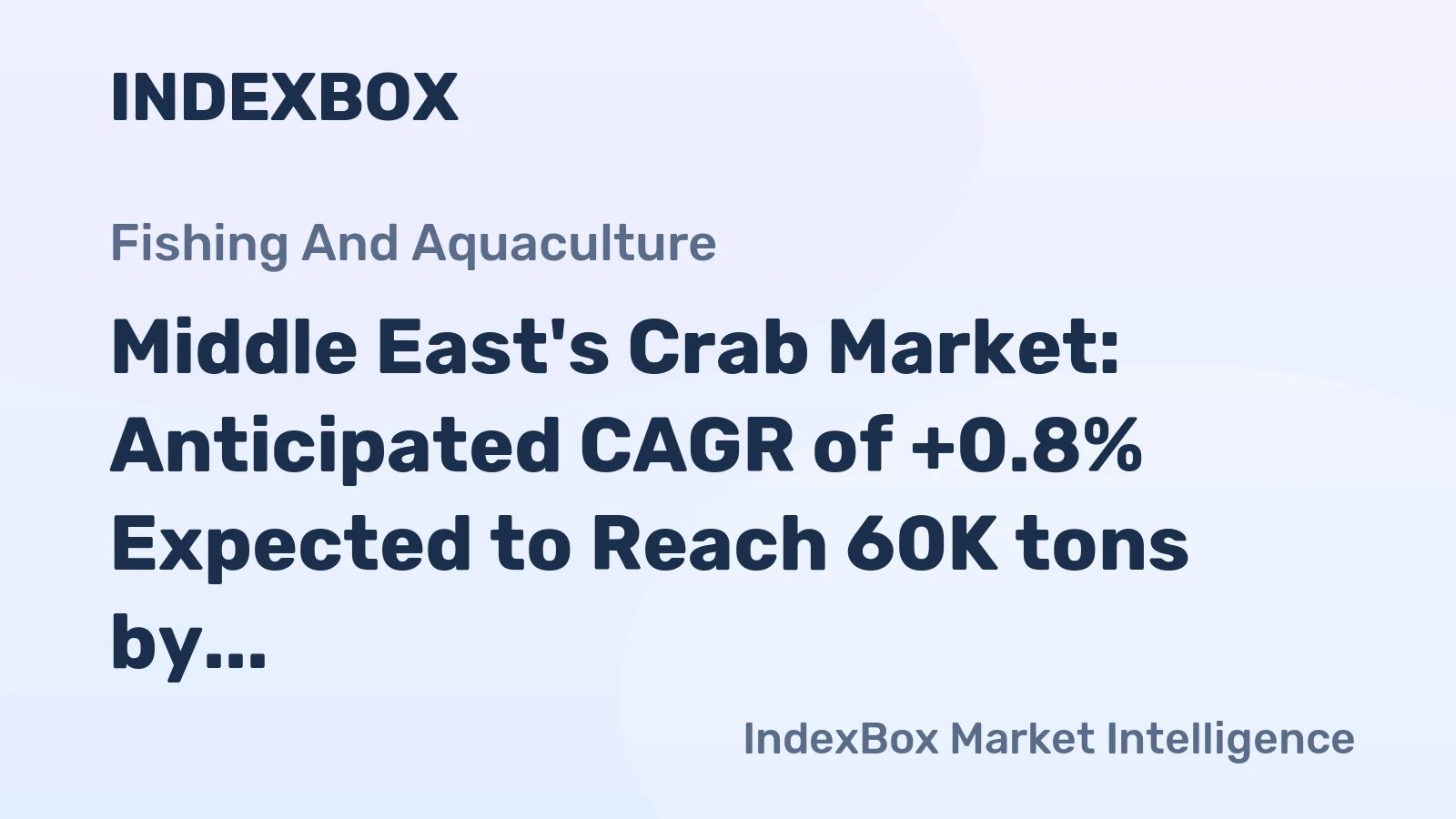 Middle East's Crab Market: Anticipated CAGR of +0.8% Expected to Reach 60K tons by 2035