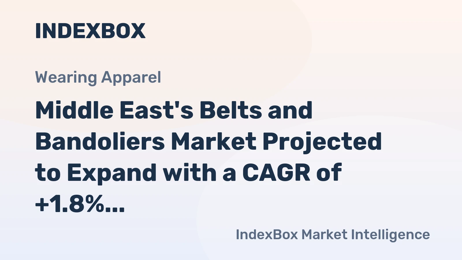 Middle East's Belts and Bandoliers Market Projected to Expand with a CAGR of +1.8% and Reach $741M by 2035