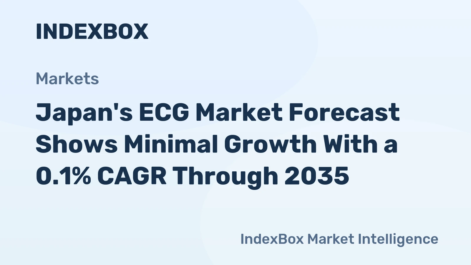 Japan's ECG Market Forecast Shows Minimal Growth With a 0.1% CAGR Through 2035