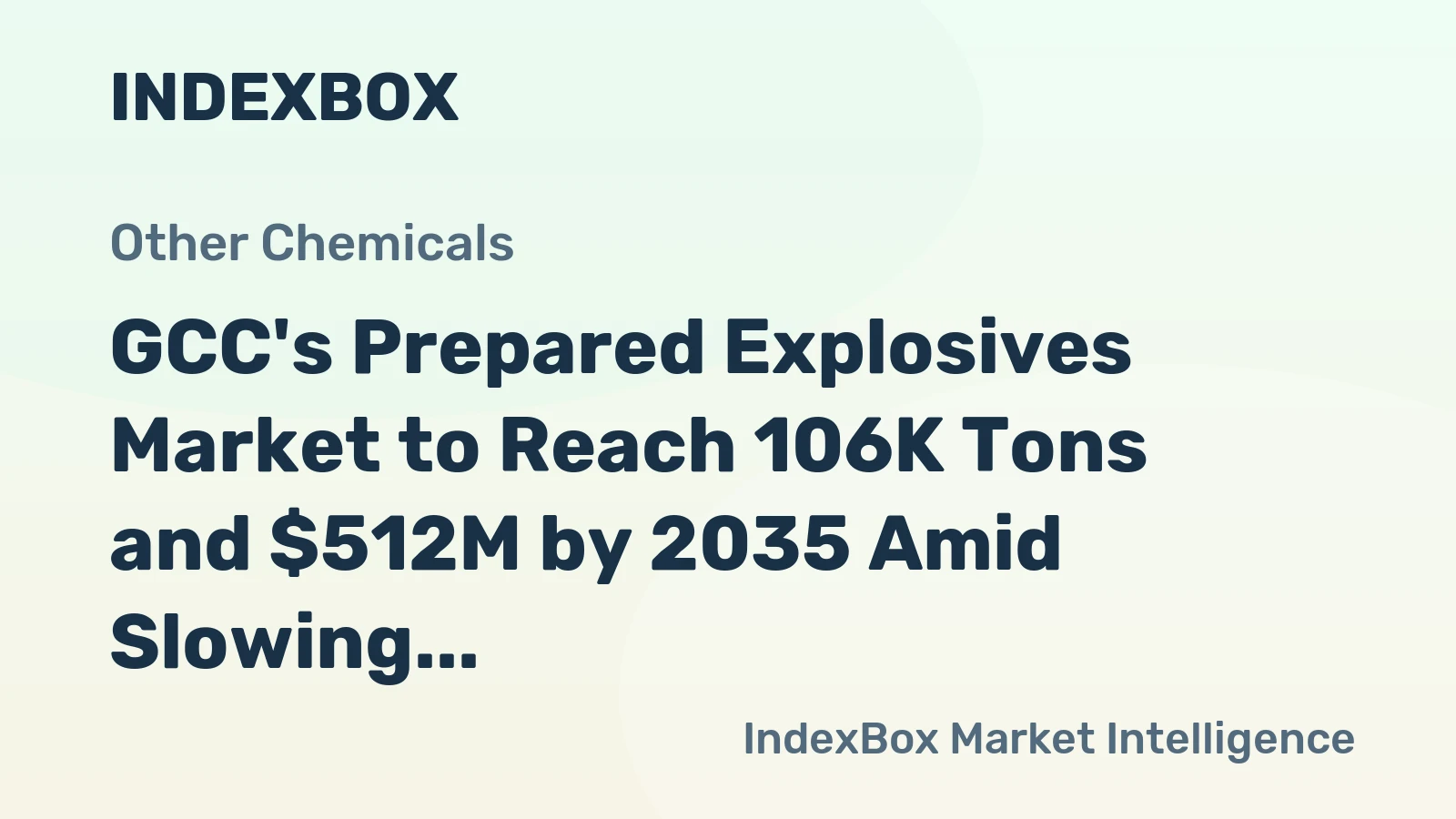 GCC's Prepared Explosives Market to Reach 106K Tons and $512M by 2035 Amid Slowing Growth