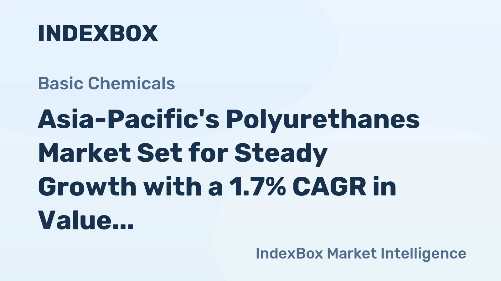 Asia-Pacific's Polyurethanes Market Set for Steady Growth with a 1.7% CAGR in Value