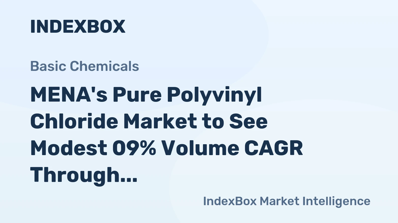 MENA's Pure Polyvinyl Chloride Market to See Modest 09% Volume CAGR Through 2035