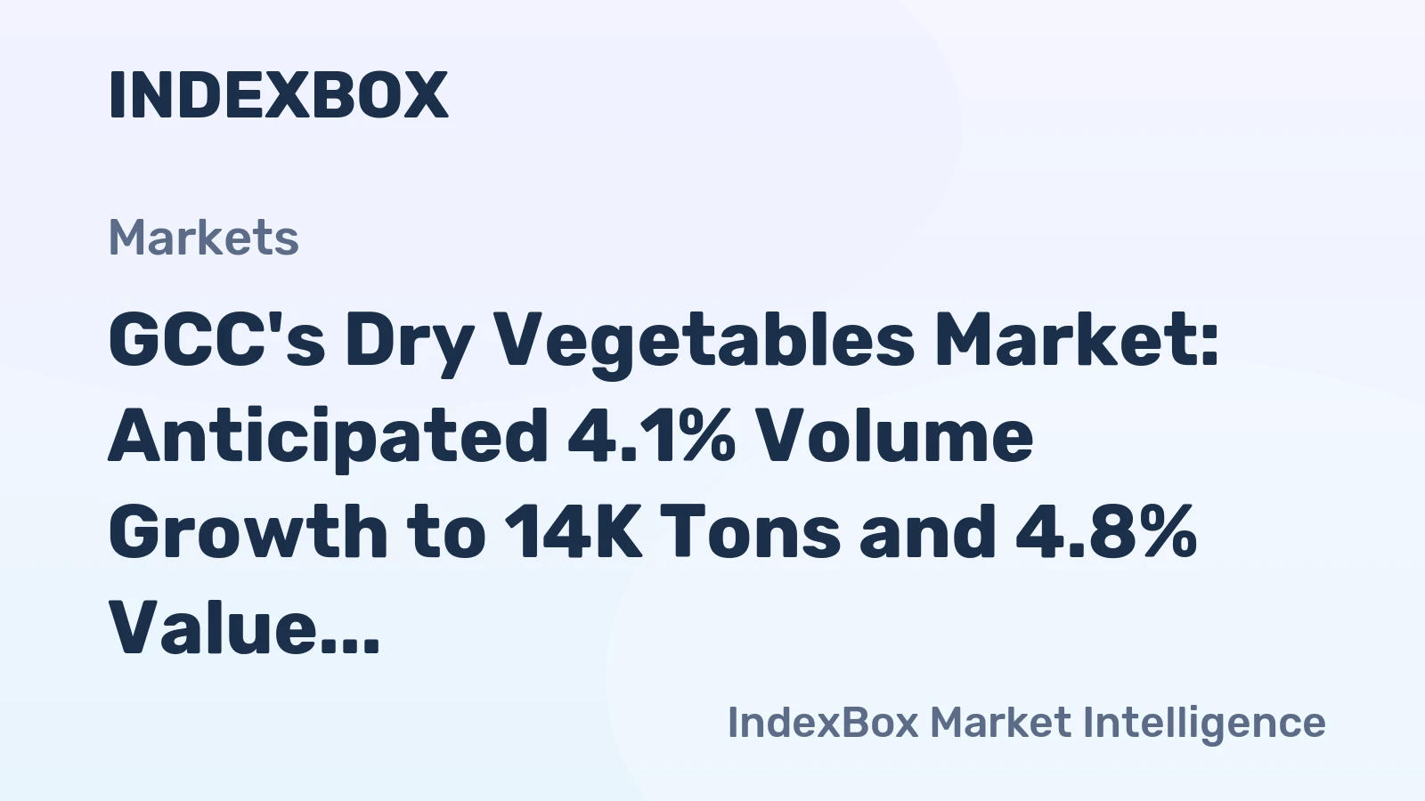 GCC's Dry Vegetables Market: Anticipated 4.1% Volume Growth to 14K Tons and 4.8% Value Growth to $26M by 2035
