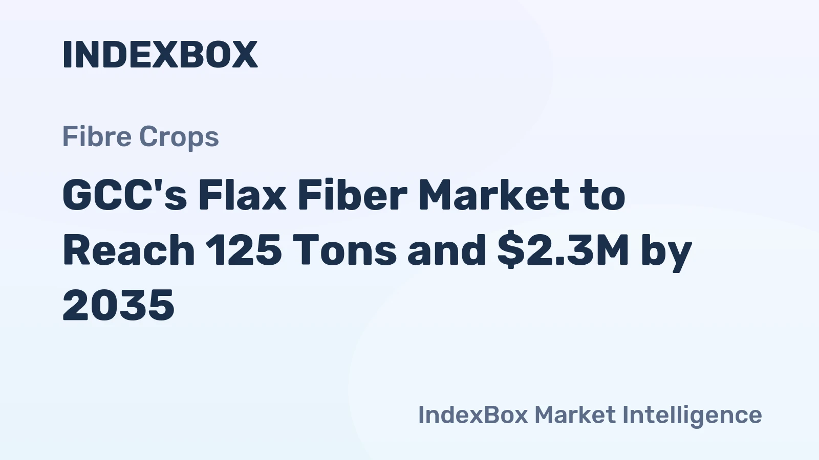 GCC's Flax Fiber Market to Reach 125 Tons and $2.3M by 2035
