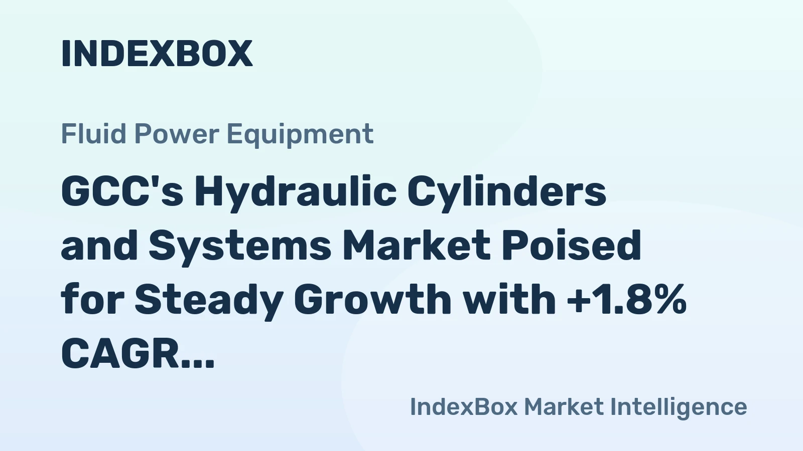 GCC's Hydraulic Cylinders and Systems Market Poised for Steady Growth with +1.8% CAGR