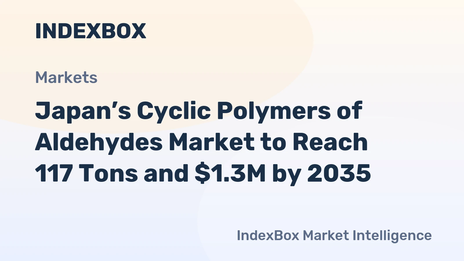 Japan’s Cyclic Polymers of Aldehydes Market to Reach 117 Tons and $1.3M by 2035