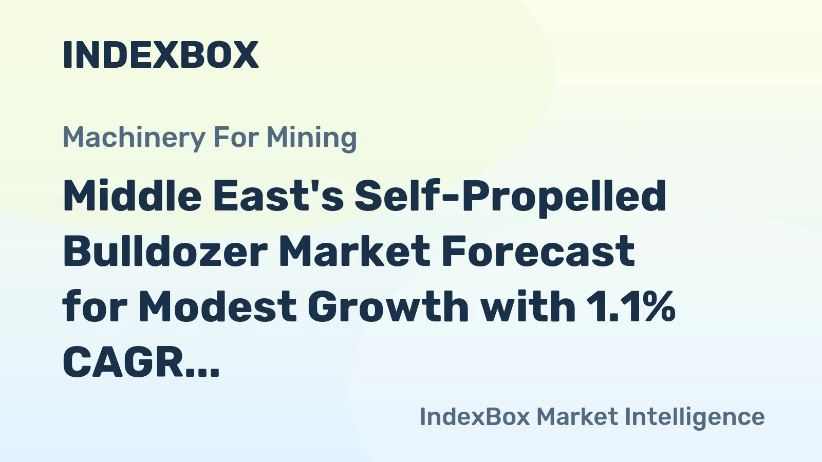Middle East's Self-Propelled Bulldozer Market Forecast for Modest Growth with 1.1% CAGR Through 2035