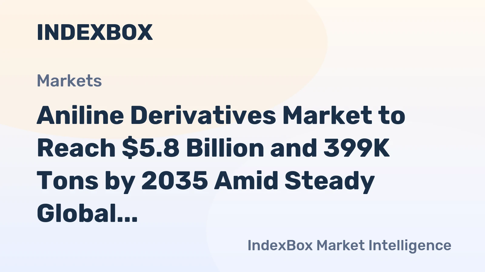 Aniline Derivatives Market to Reach $5.8 Billion and 399K Tons by 2035 Amid Steady Global Demand