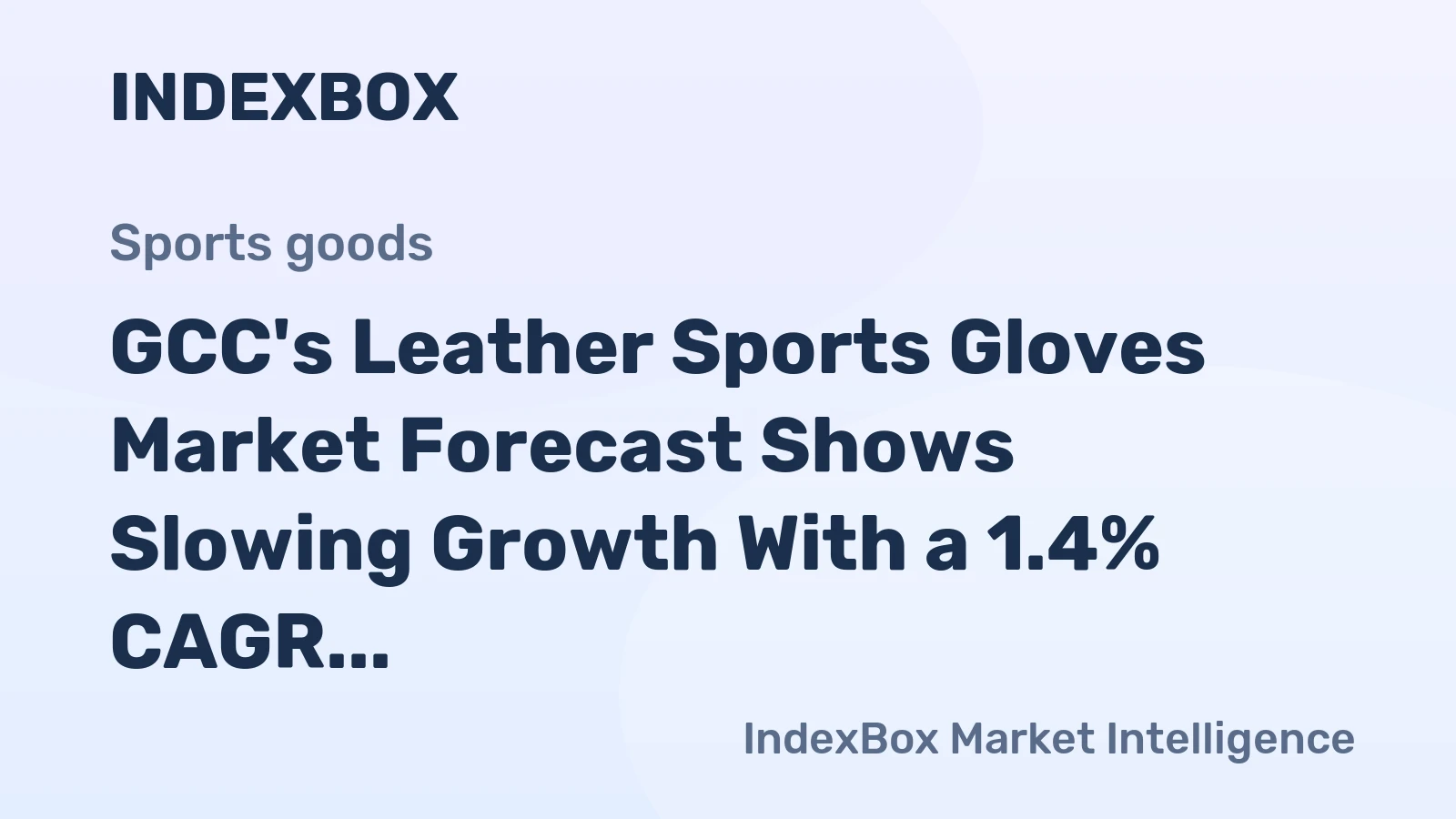 GCC's Leather Sports Gloves Market Forecast Shows Slowing Growth With a 1.4% CAGR