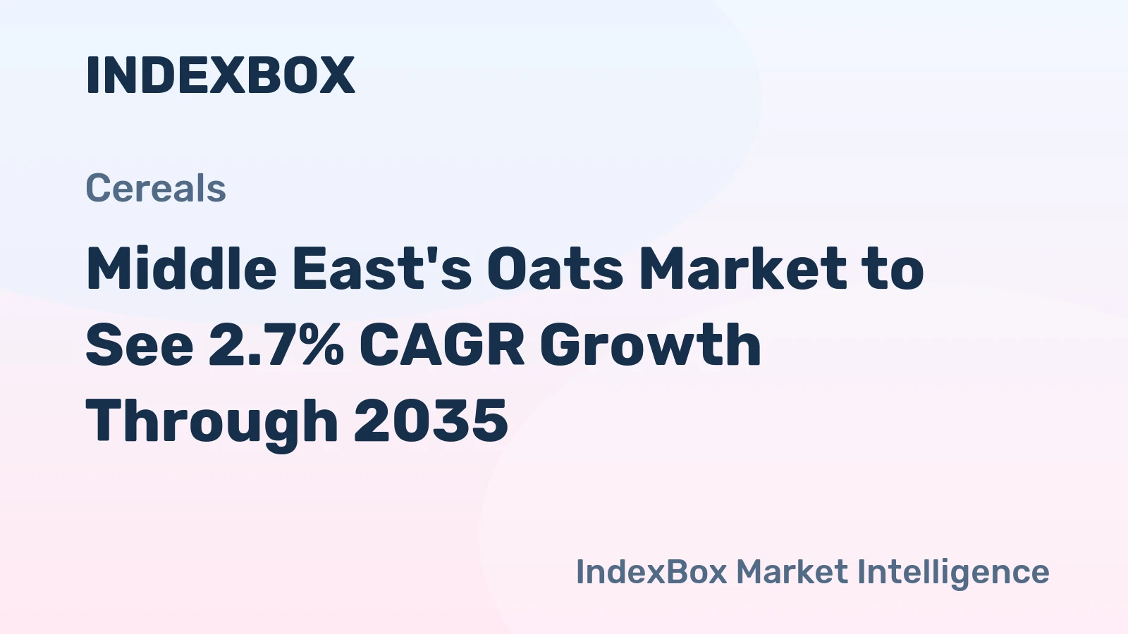 Middle East's Oats Market to See 2.7% CAGR Growth Through 2035