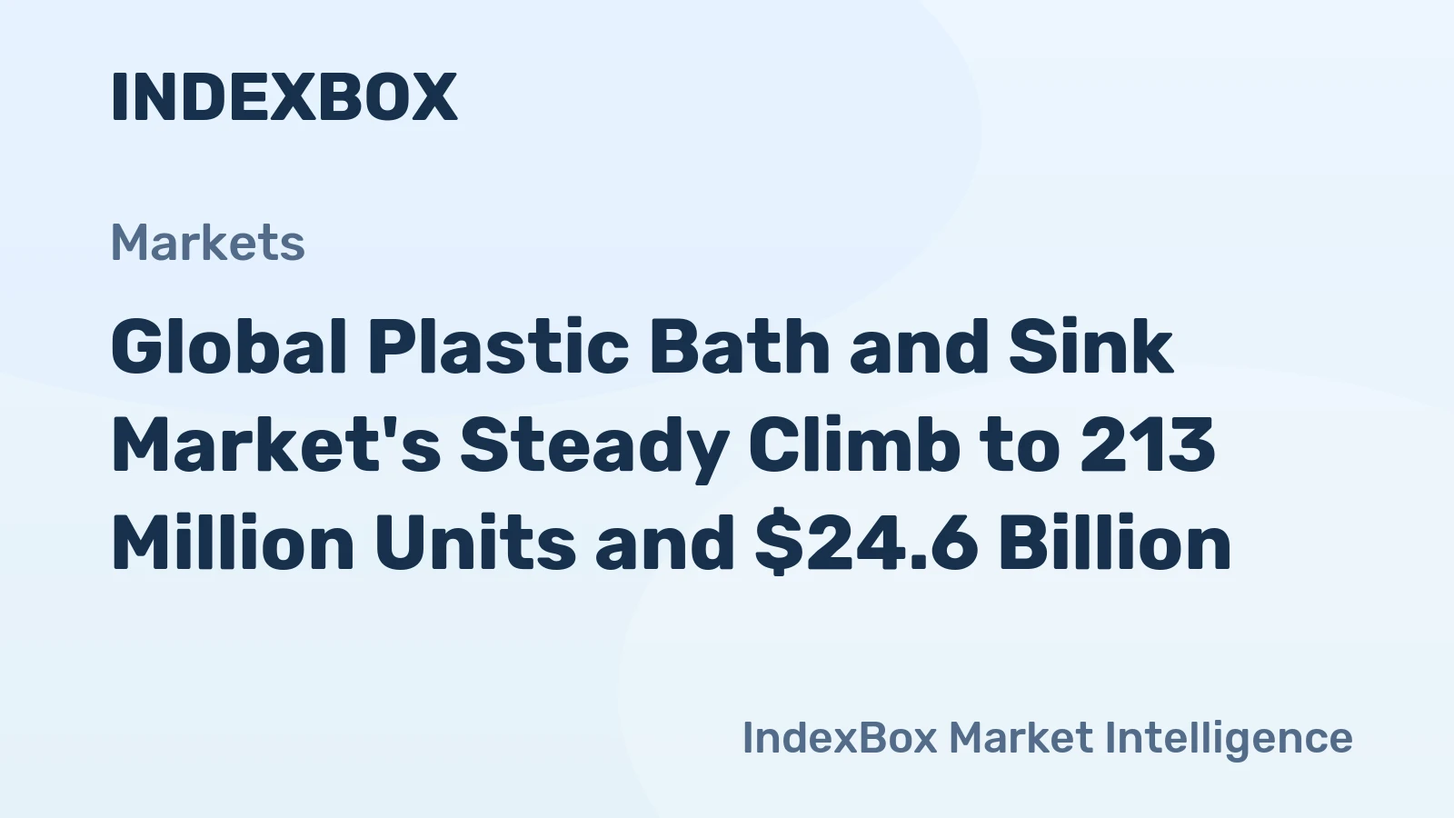 Global Plastic Bath and Sink Market's Steady Climb to 213 Million Units and $24.6 Billion