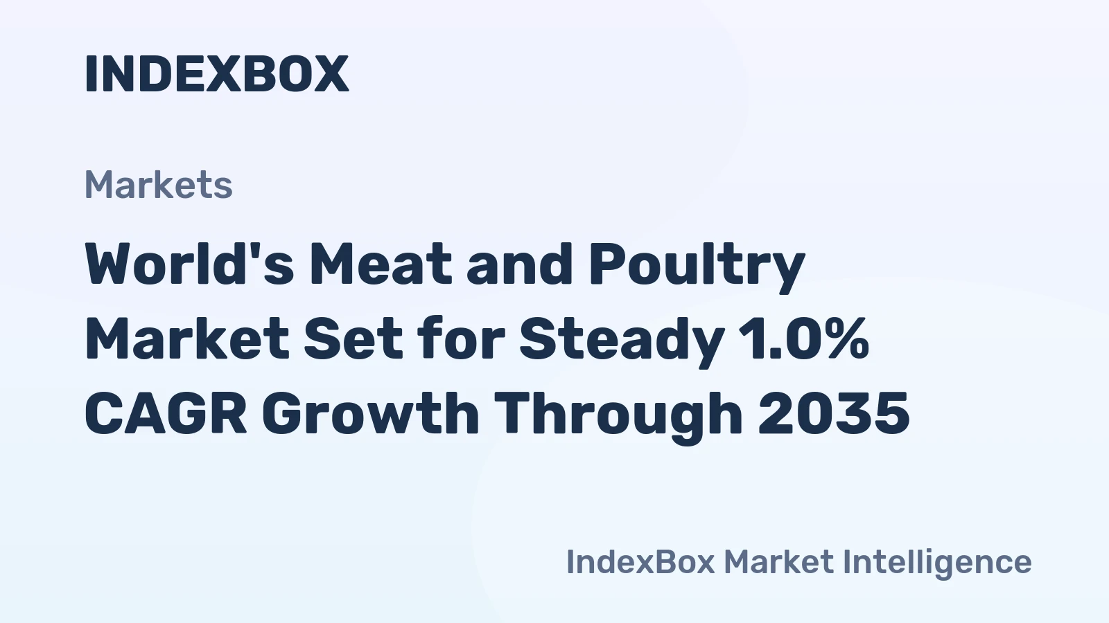 World's Meat and Poultry Market Set for Steady 1.0% CAGR Growth Through 2035