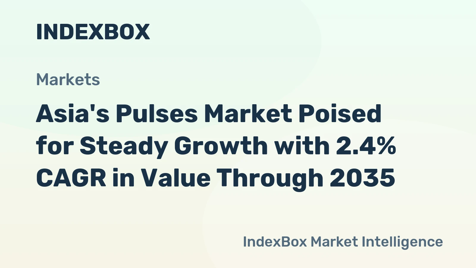 Asia's Pulses Market Poised for Steady Growth with 2.4% CAGR in Value Through 2035