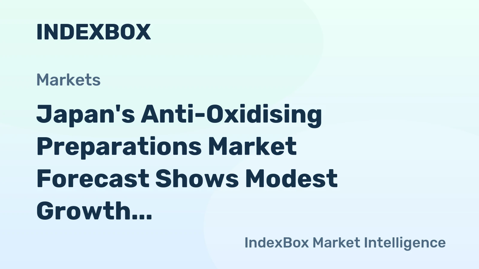 Japan's Anti-Oxidising Preparations Market Forecast Shows Modest Growth With a 1.0% CAGR in Value