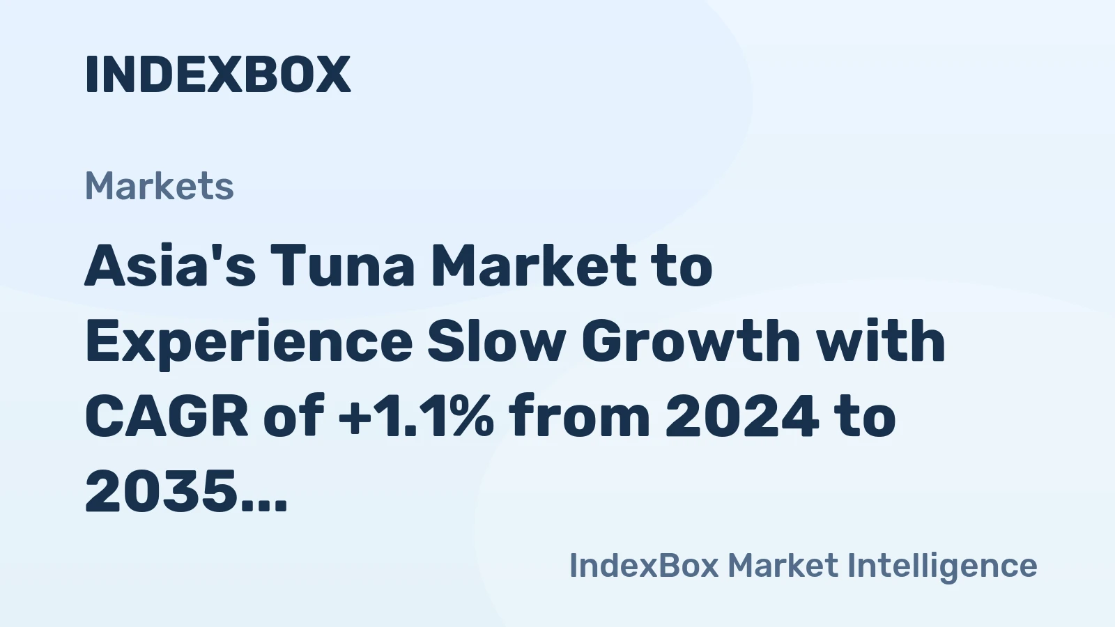Asia's Tuna Market to Experience Slow Growth with CAGR of +1.1% from 2024 to 2035