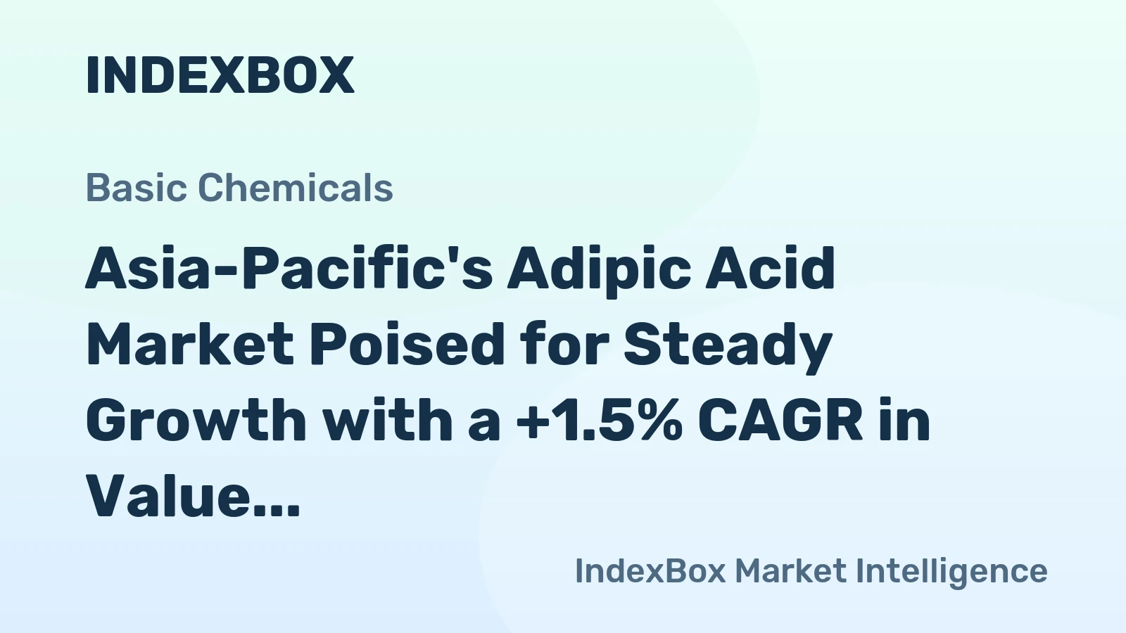 Asia-Pacific's Adipic Acid Market Poised for Steady Growth with a +1.5% CAGR in Value Through 2035