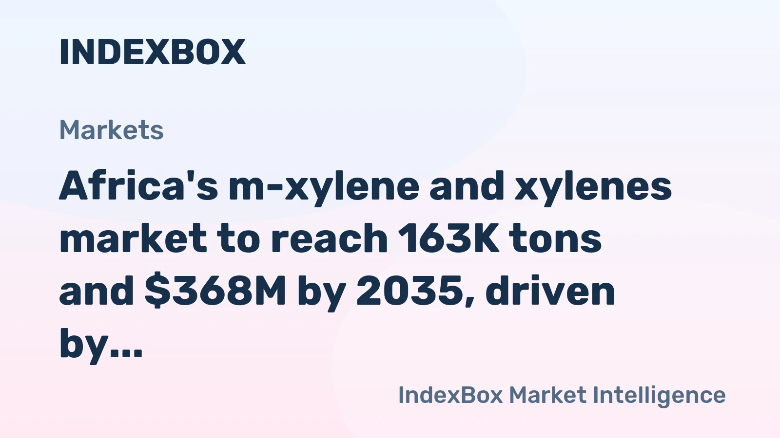 Africa's m-xylene and xylenes market to reach 163K tons and $368M by 2035, driven by increasing demand.