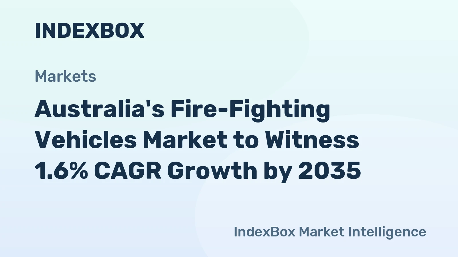 Australia's Fire-Fighting Vehicles Market to Witness 1.6% CAGR Growth by 2035