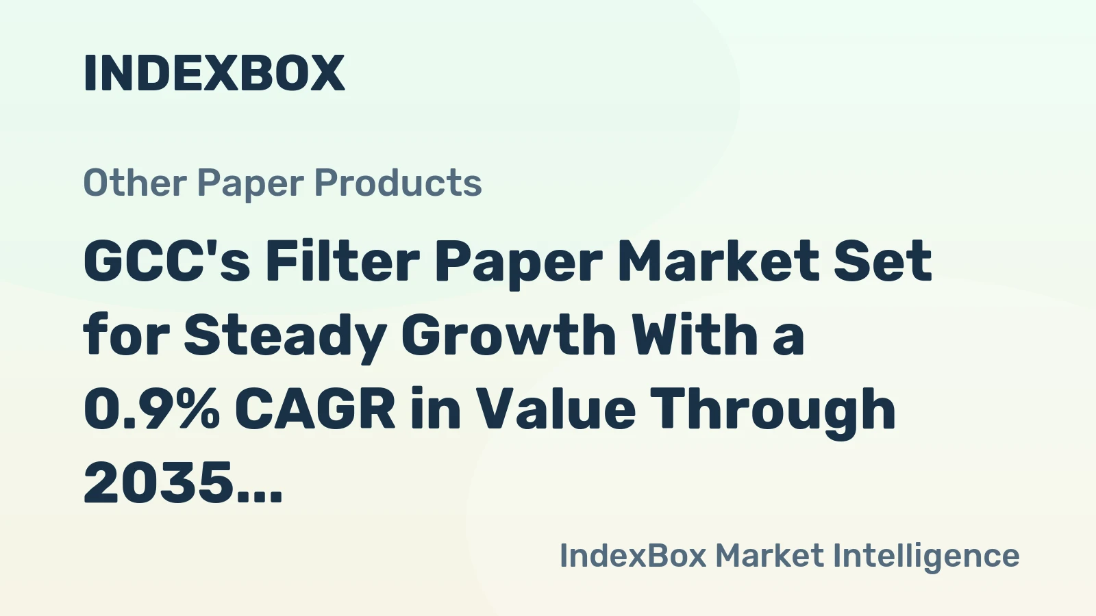 GCC's Filter Paper Market Set for Steady Growth With a 0.9% CAGR in Value Through 2035