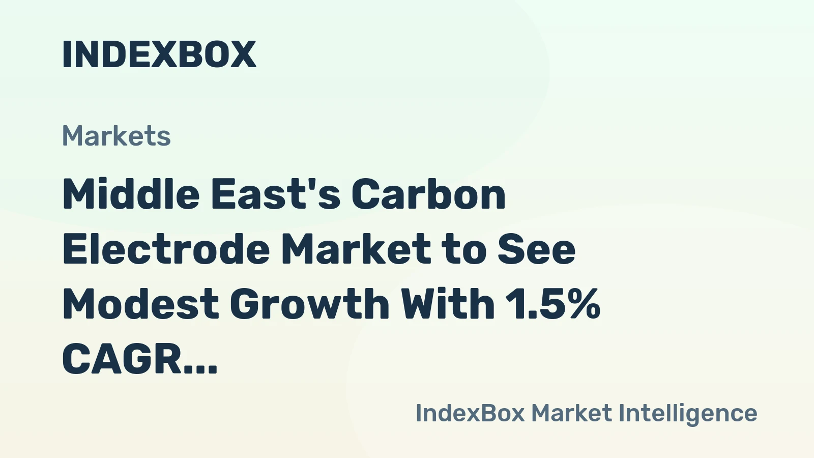 Middle East's Carbon Electrode Market to See Modest Growth With 1.5% CAGR Through 2035