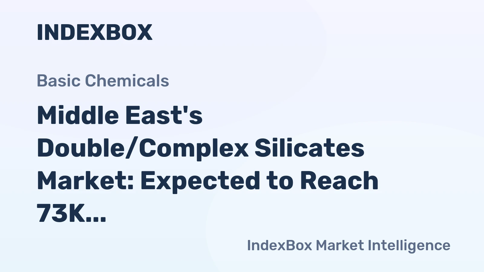 Middle East's Double/Complex Silicates Market: Expected to Reach 73K Tons and $86M by 2035