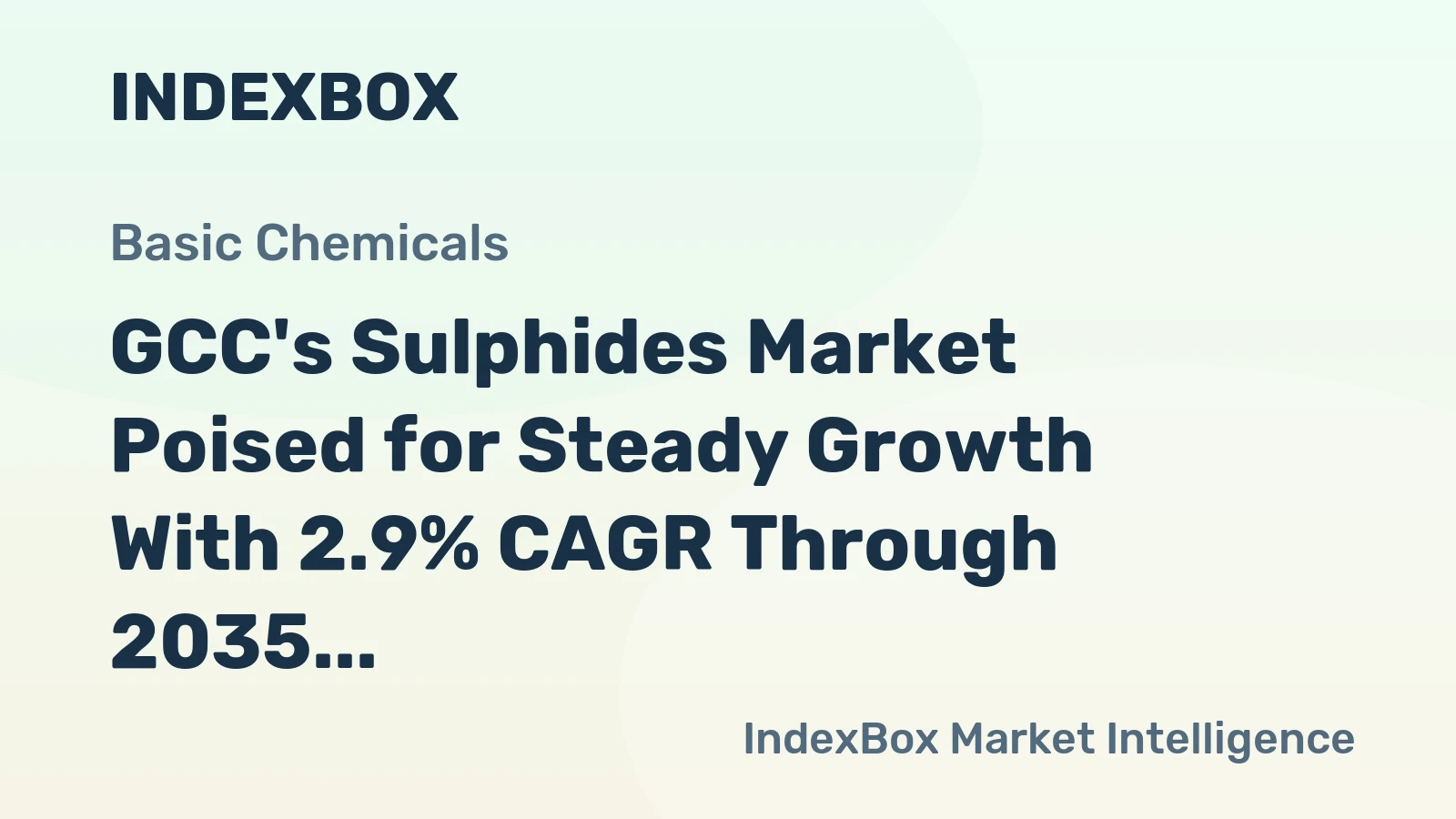 GCC's Sulphides Market Poised for Steady Growth With 2.9% CAGR Through 2035