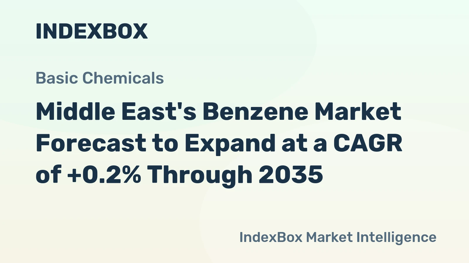 Middle East's Benzene Market Forecast to Expand at a CAGR of +0.2% Through 2035