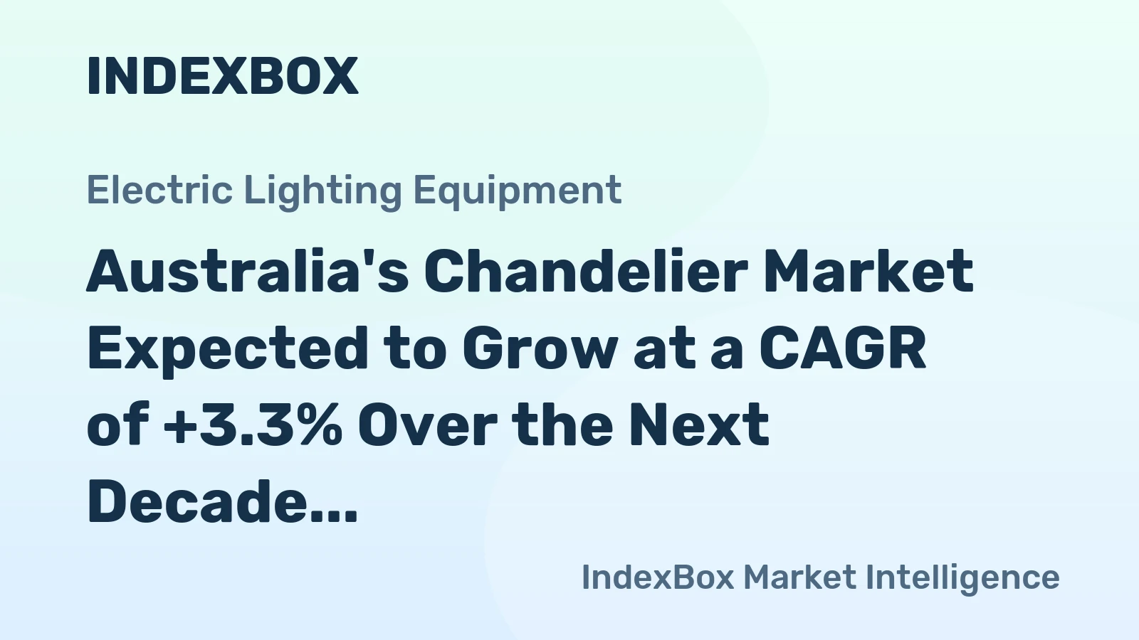 Australia's Chandelier Market Expected to Grow at a CAGR of +3.3% Over the Next Decade