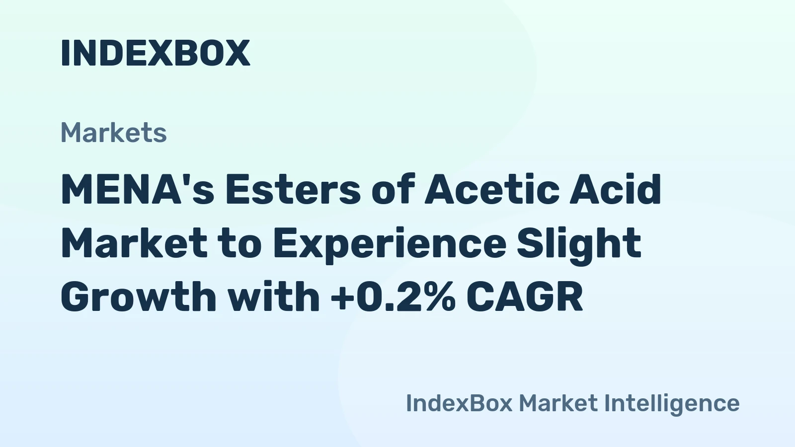 MENA's Esters of Acetic Acid Market to Experience Slight Growth with +0.2% CAGR