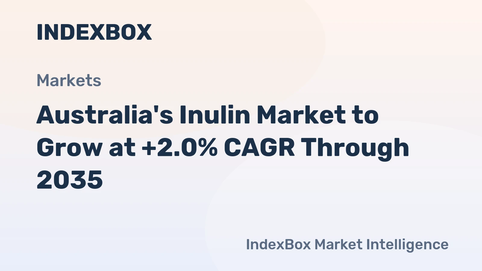 Australia's Inulin Market to Grow at +2.0% CAGR Through 2035