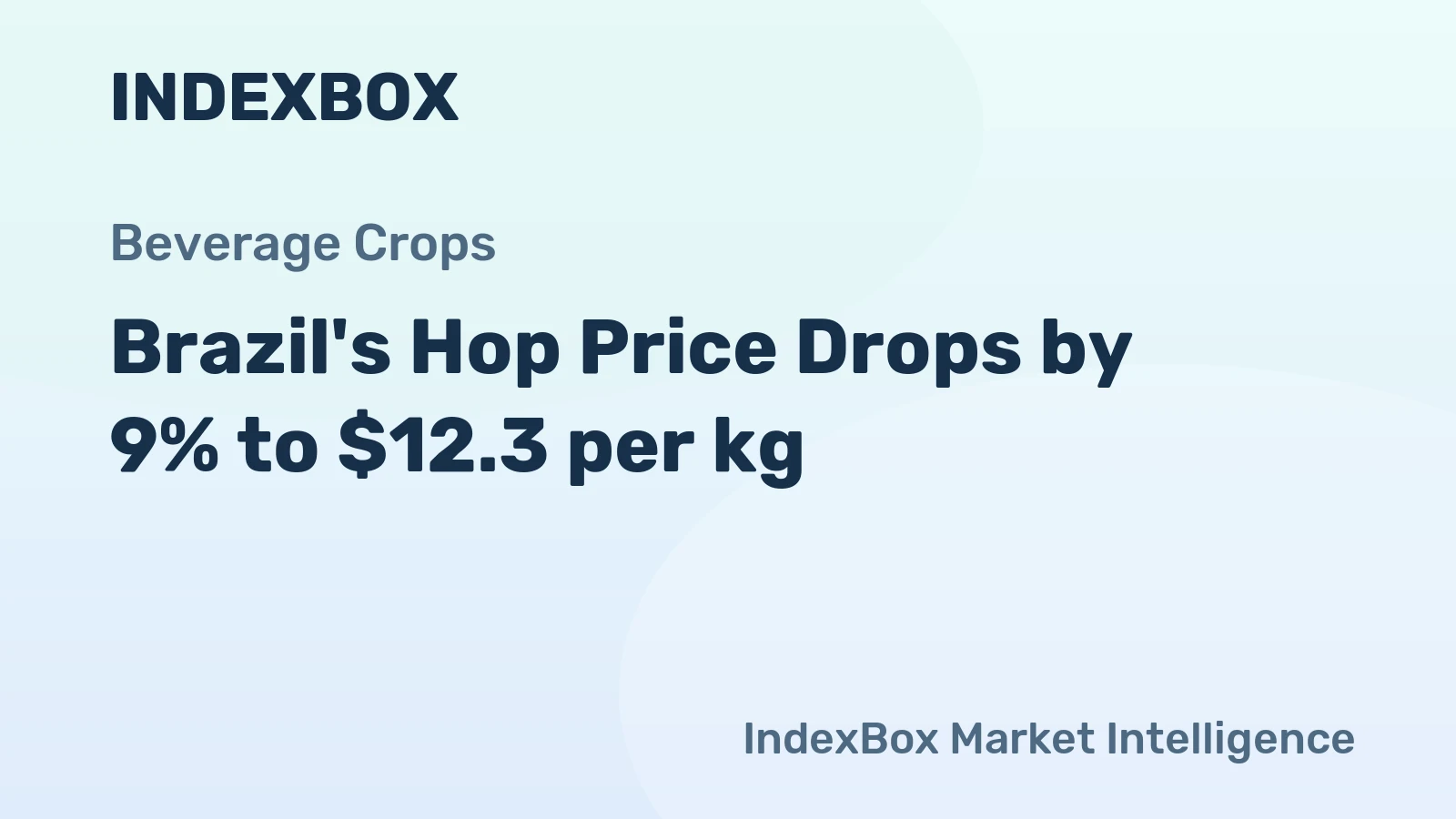 Brazil's Hop Price Drops by 9% to $12.3 per kg