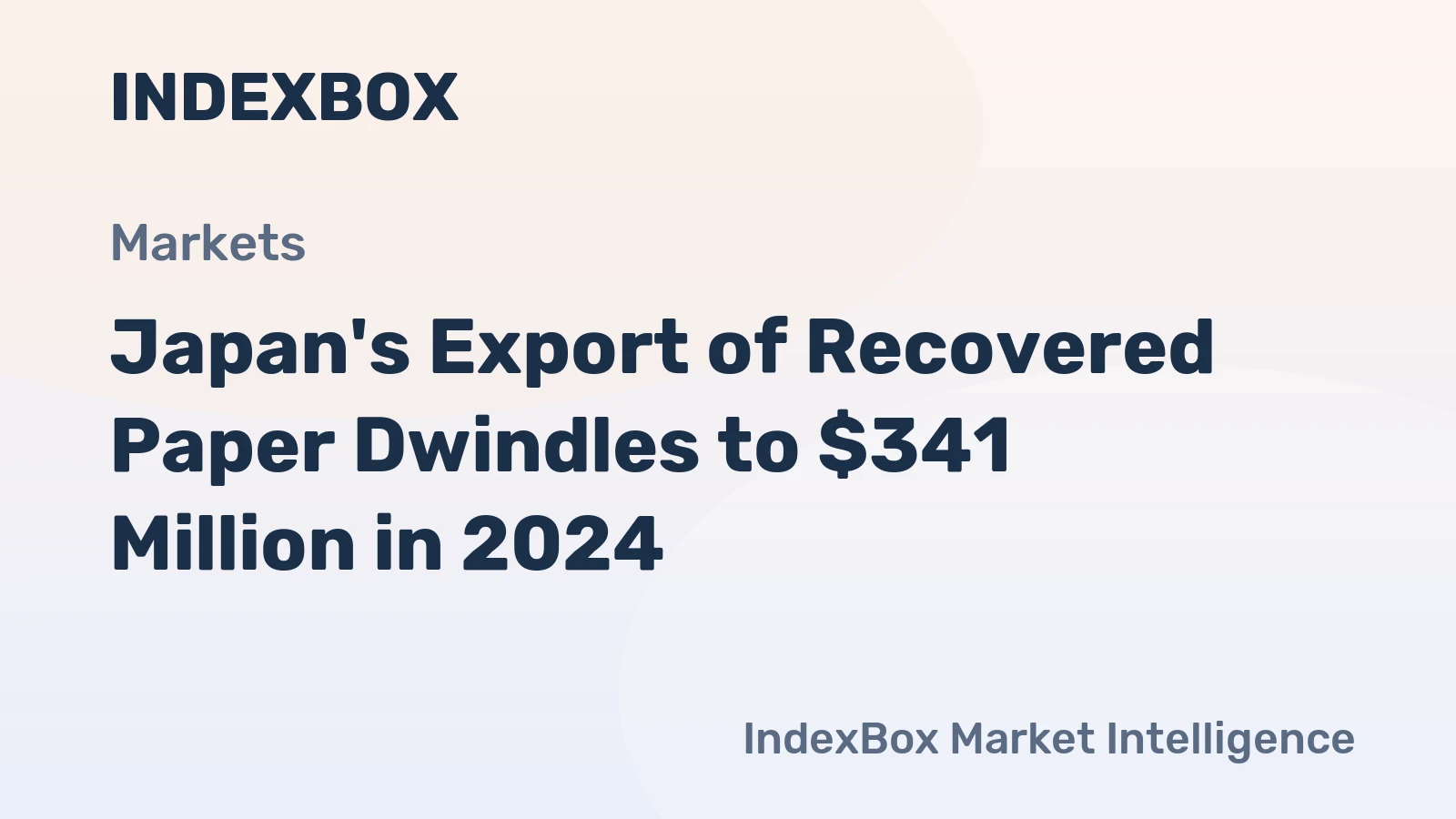 Japan's Export of Recovered Paper Dwindles to $341 Million in 2024