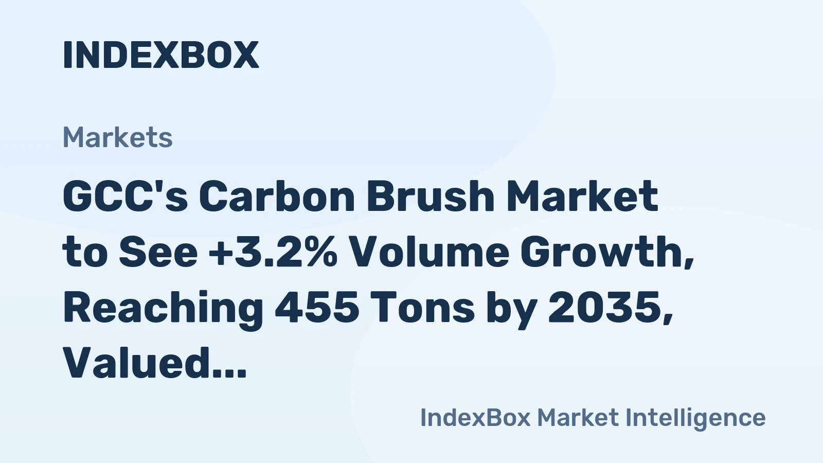 GCC's Carbon Brush Market to See +3.2% Volume Growth, Reaching 455 Tons by 2035, Valued at $24M