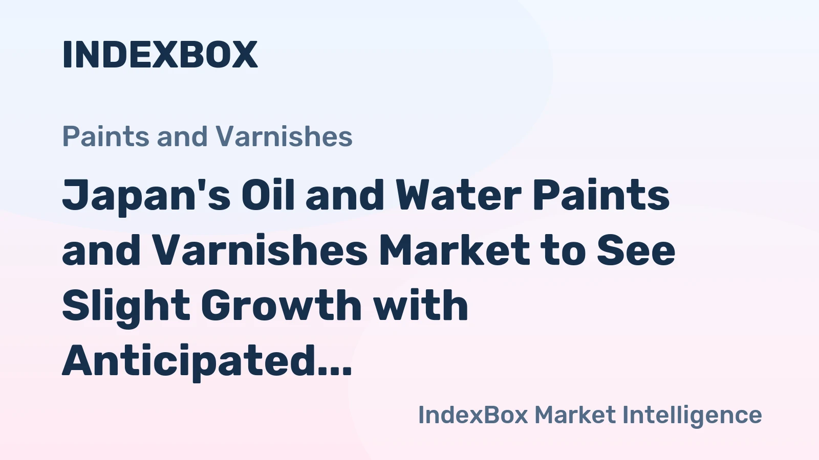 Japan's Oil and Water Paints and Varnishes Market to See Slight Growth with Anticipated CAGR of +0.3%