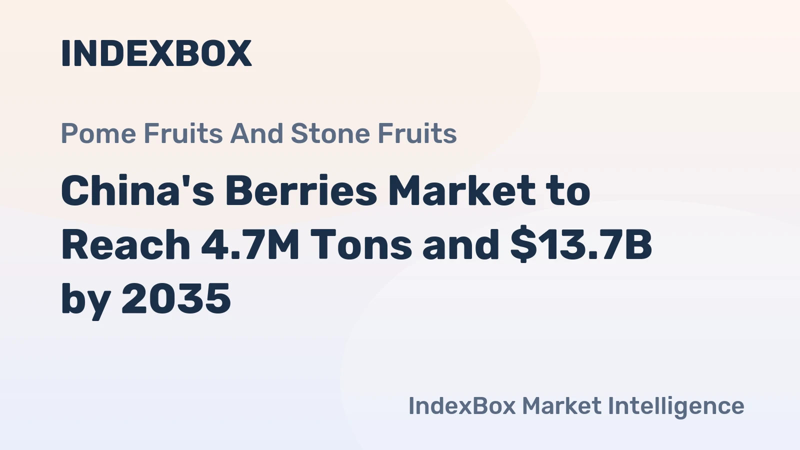 China's Berries Market to Reach 4.7M Tons and $13.7B by 2035