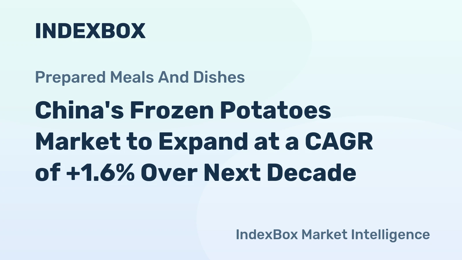 China's Frozen Potatoes Market to Expand at a CAGR of +1.6% Over Next Decade