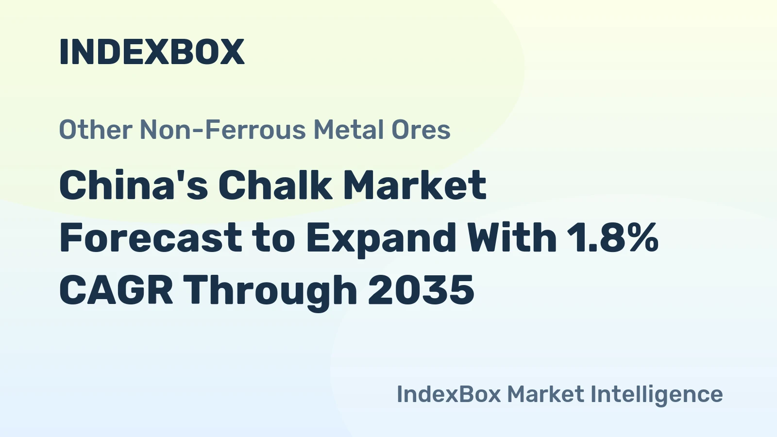 China's Chalk Market Forecast to Expand With 1.8% CAGR Through 2035