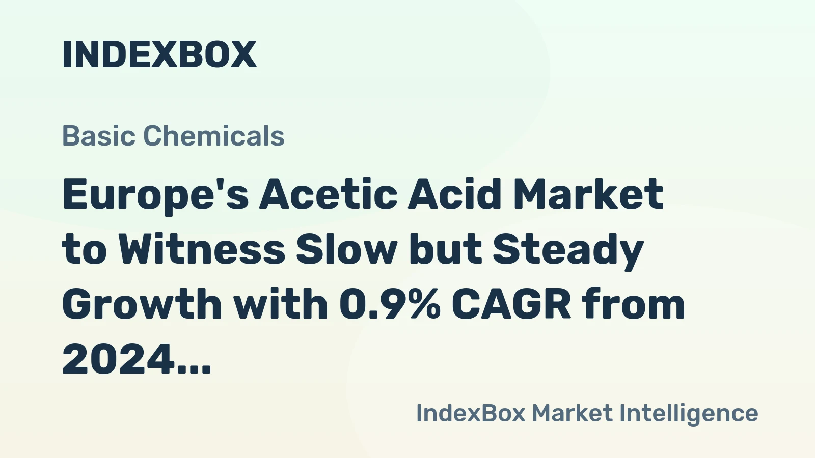 Europe's Acetic Acid Market to Witness Slow but Steady Growth with 0.9% CAGR from 2024 to 2035