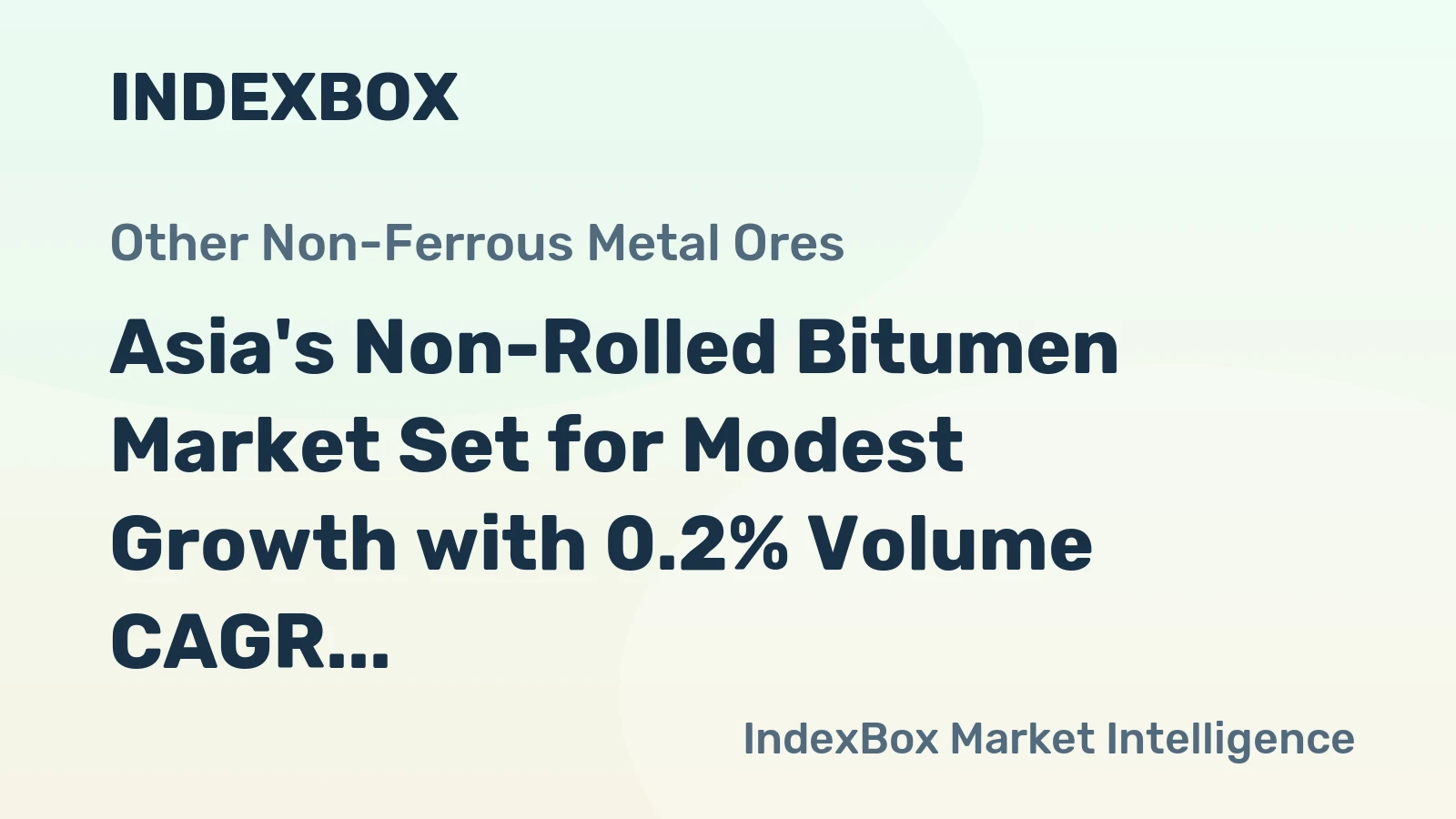 Asia's Non-Rolled Bitumen Market Set for Modest Growth with 0.2% Volume CAGR Through 2035