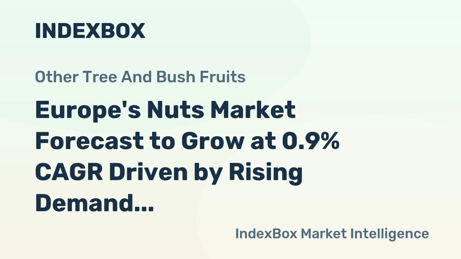 Europe's Nuts Market Forecast to Grow at 0.9% CAGR Driven by Rising Demand