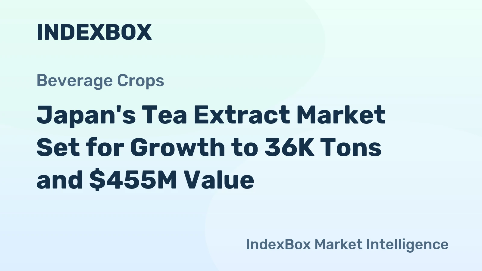 Japan's Tea Extract Market Set for Growth to 36K Tons and $455M Value