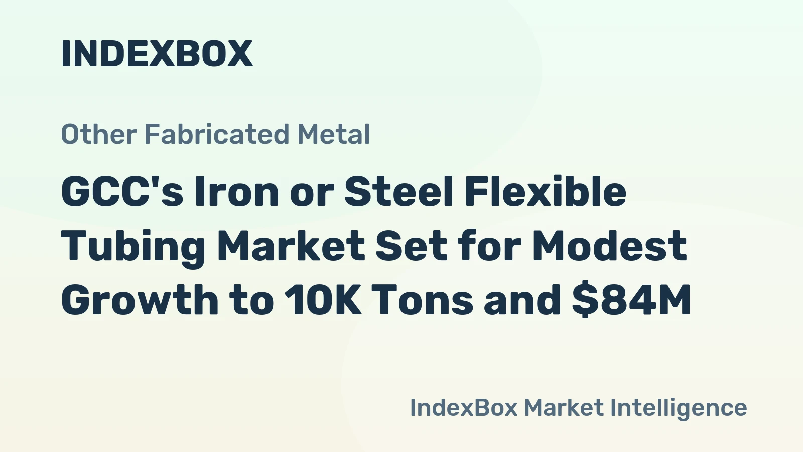 GCC's Iron or Steel Flexible Tubing Market Set for Modest Growth to 10K Tons and $84M