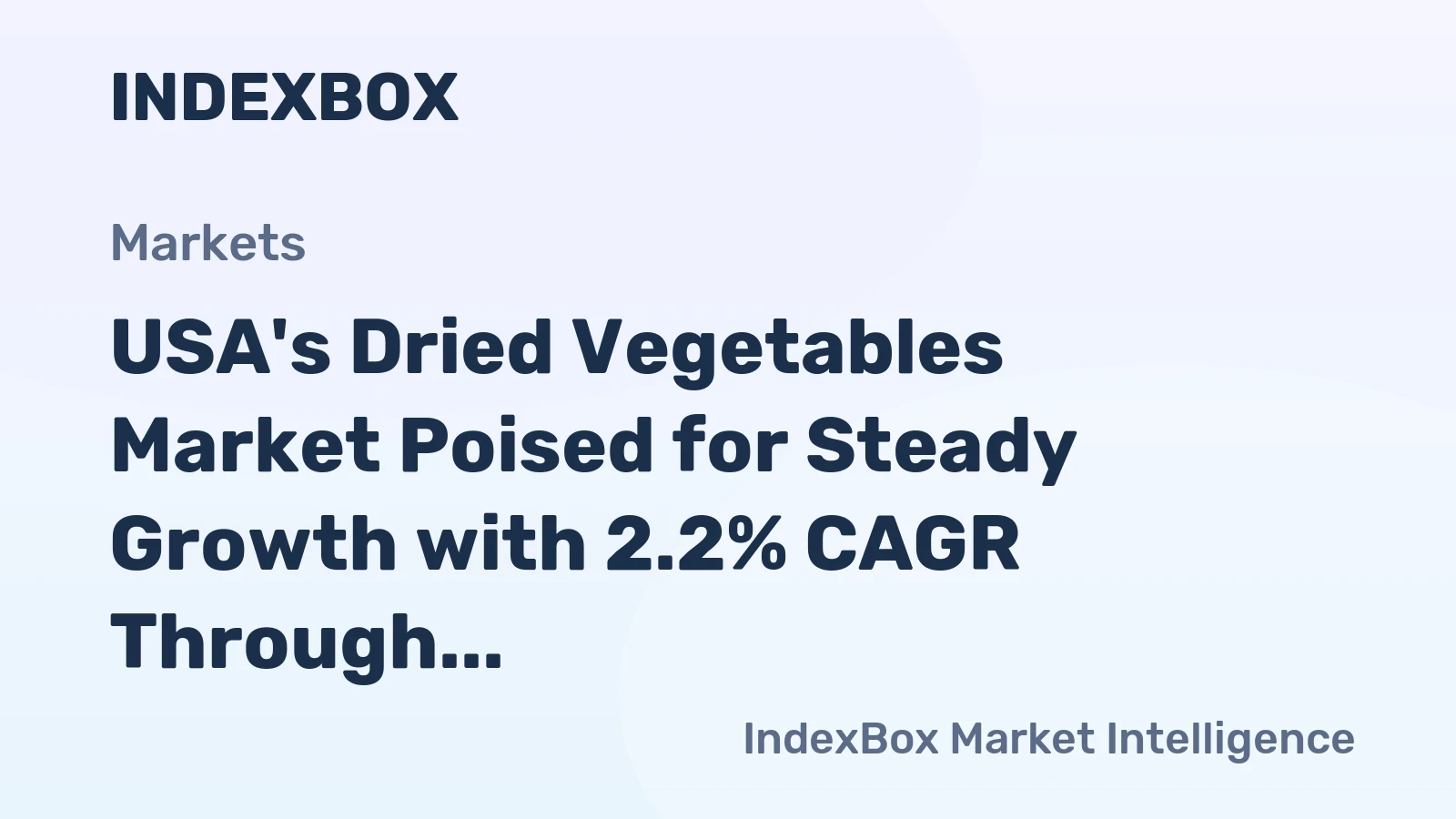 USA's Dried Vegetables Market Poised for Steady Growth with 2.2% CAGR Through 2035