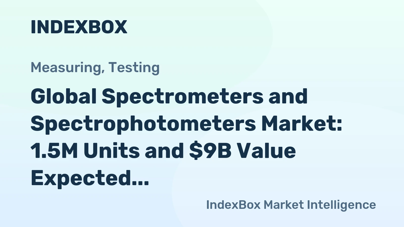 Global Spectrometers and Spectrophotometers Market: 1.5M Units and $9B Value Expected by 2035
